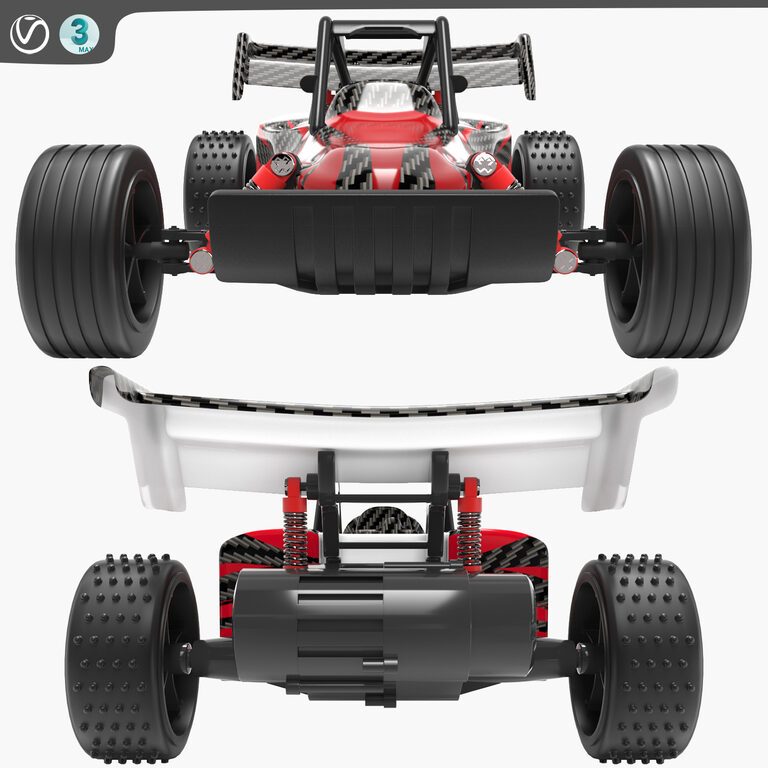 Remote Control Car Red (110815) 3D model - Download 3D model Remote ...