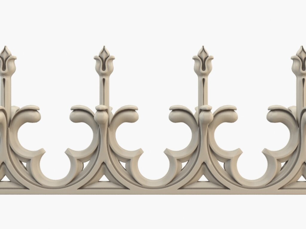 Gothic style fence decor (113614) 3D model - Download 3D model Gothic ...