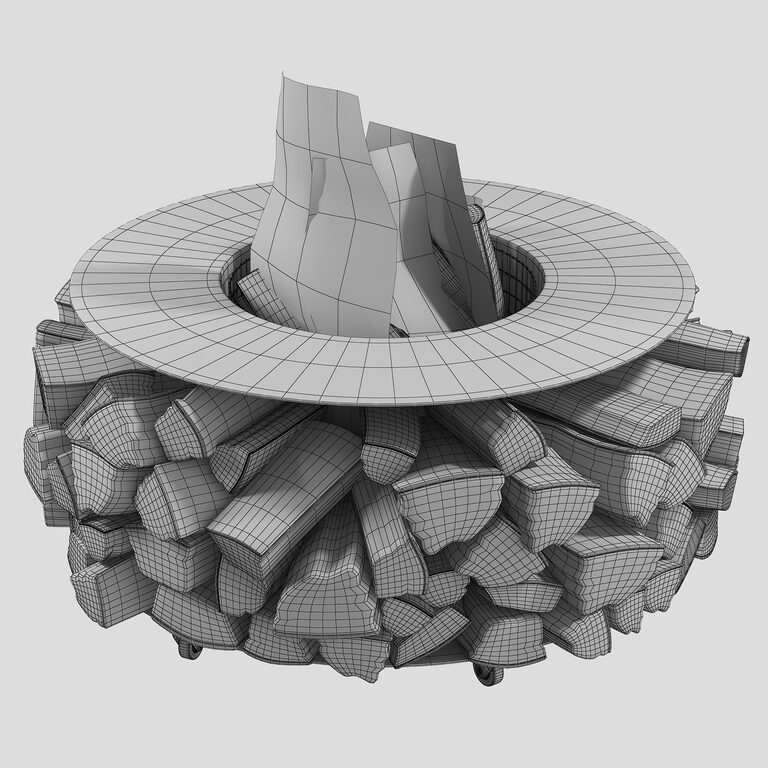 Outdoor fire pit PF-02 (110040) 3D model - Download 3D model Outdoor ...