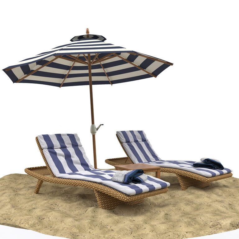 Beach set 02 (115500) 3D model - Download 3D model Beach set 02 (115500 ...