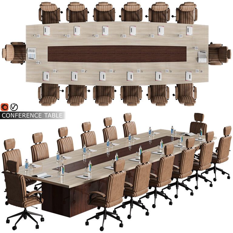Conference table 11 (115704) 3D model - Download 3D model Conference ...