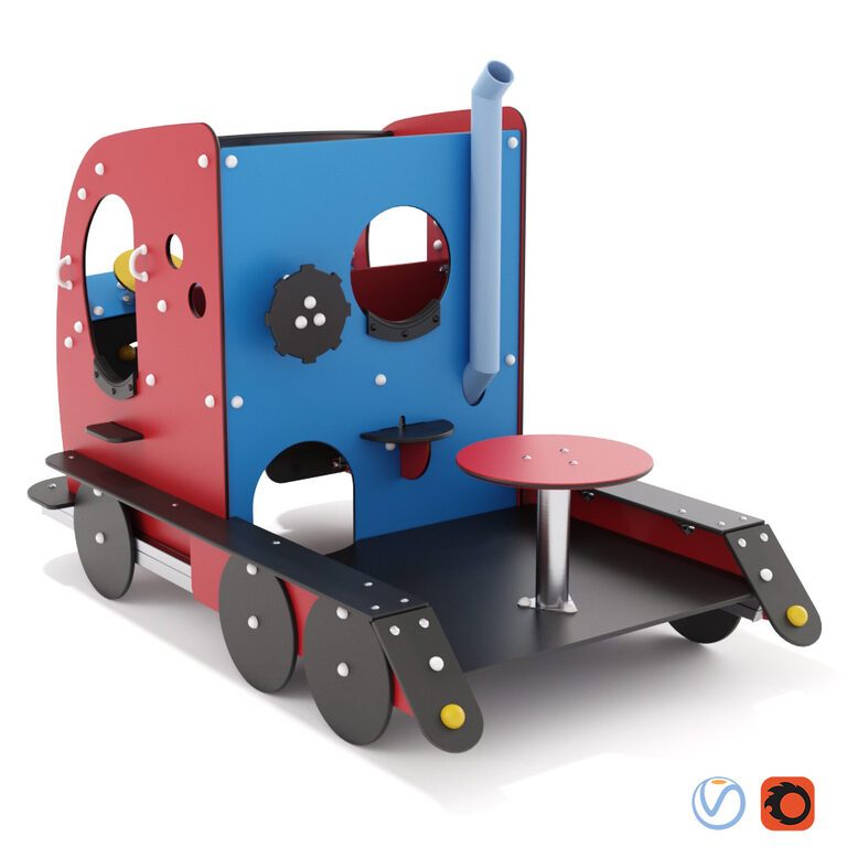 TRUCK AND TRAIN KOMPAN (110725) 3D model - Download 3D model TRUCK AND ...