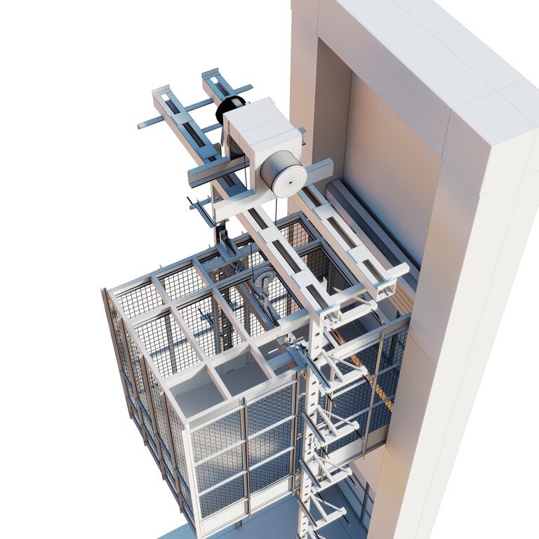 Freight elevator lift (114545) 3D model - Download 3D model Freight ...