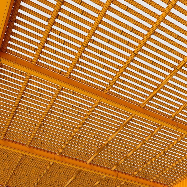 Bamboo branch decor Ceiling n22 (115323) 3D model - Download 3D model ...