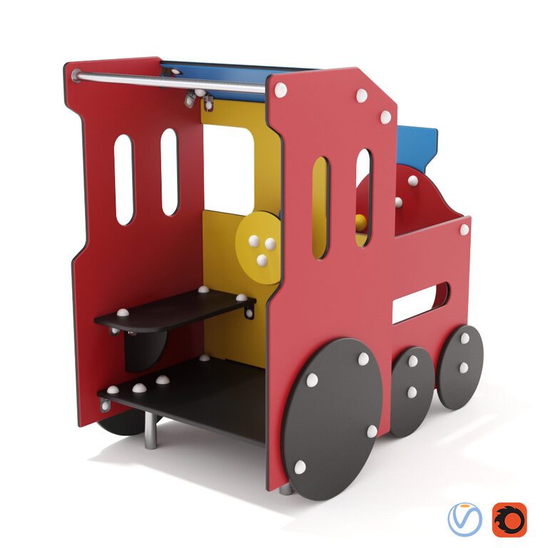 TRUCK AND TRAIN KOMPAN (110725) 3D model - Download 3D model TRUCK AND ...