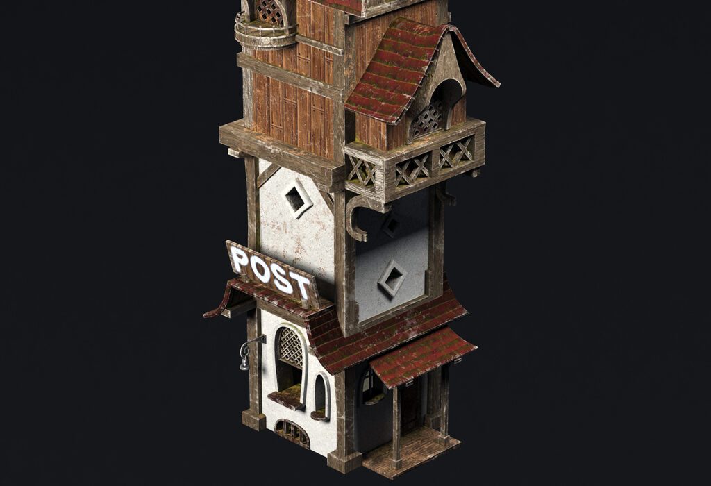 Post tower (115823) 3D model - Download 3D model Post tower (115823 ...