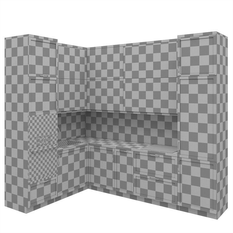 Corner kitchen (112066) 3D model - Download 3D model Corner kitchen ...