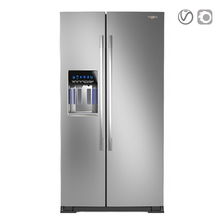 Whirlpool WRSA88FIHZ Side-by-Side Refrigerator (113681) 3D model ...