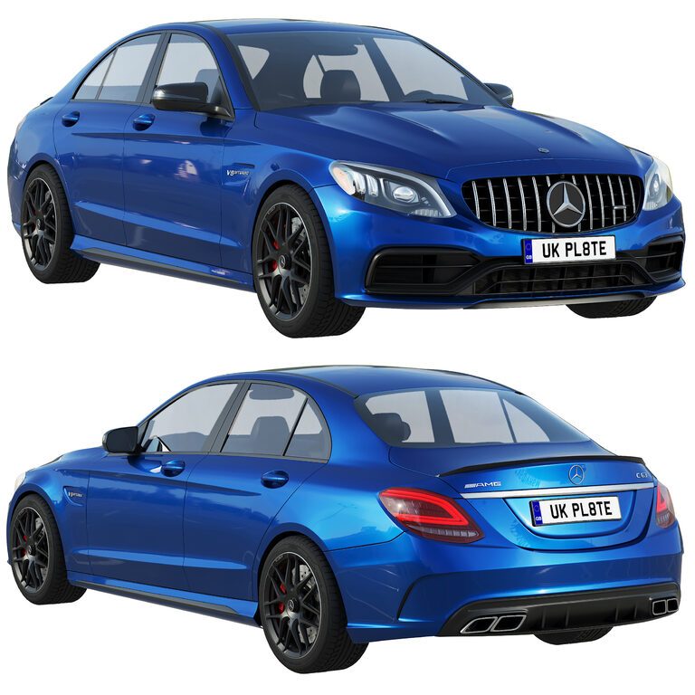 Mercedes Benz C63 Car (114356) 3D model - Download 3D model Mercedes ...