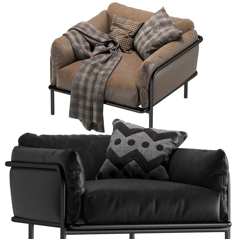Globewest Natadora Scribe leather Armchair (110982) 3D model - Download ...