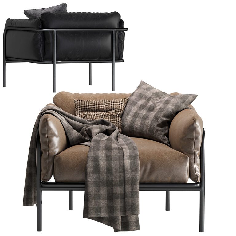 Globewest Natadora Scribe leather Armchair (110982) 3D model - Download ...