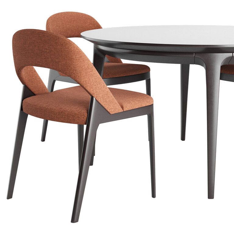Clamp dining Table and dining Chair (111921) 3D model - Download 3D ...