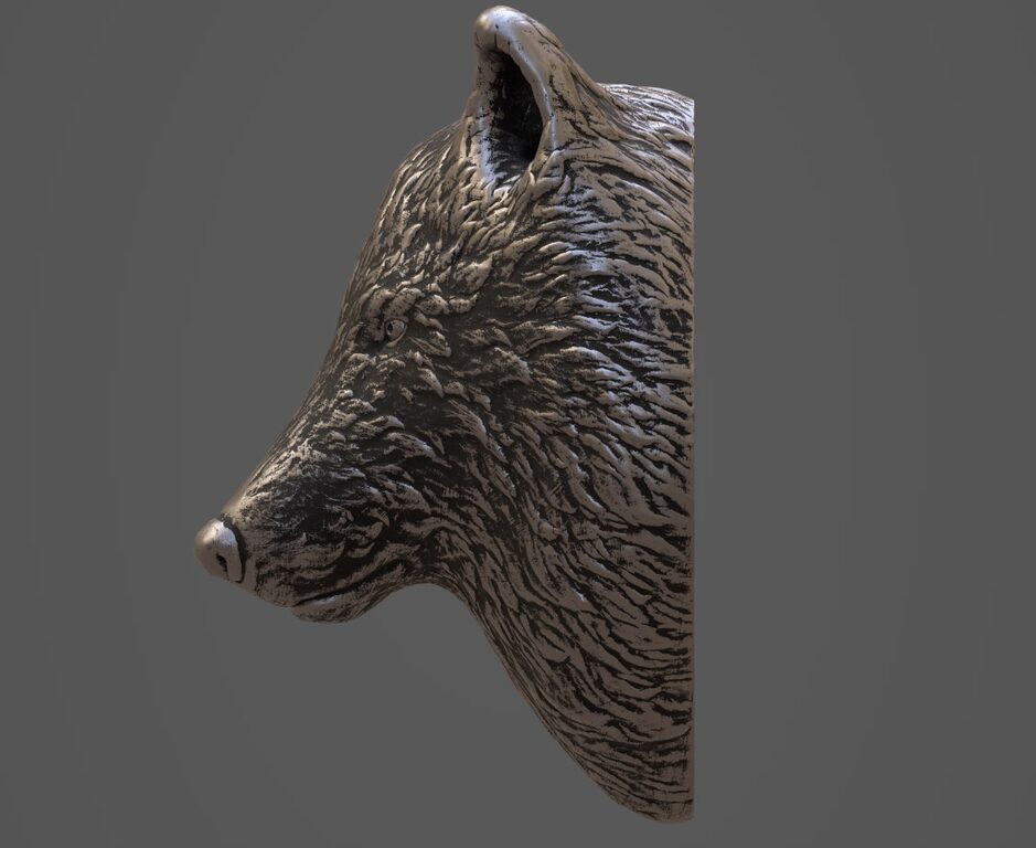 Head wolf (112142) 3D model - Download 3D model Head wolf (112142 ...