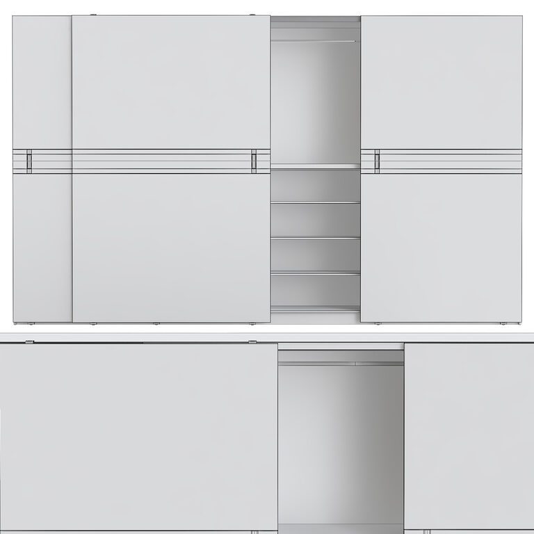 SLIDING WARDROBE №6 (113944) 3D model - Download 3D model SLIDING ...