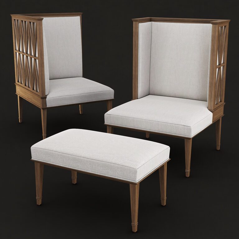 Robert A.M. Stern Collection Tete а tete armchair (113836) 3D model ...