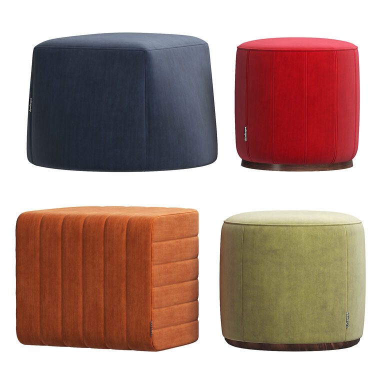 2nd collection of poufs from DOMKAPA (113410) 3D model - Download 3D ...
