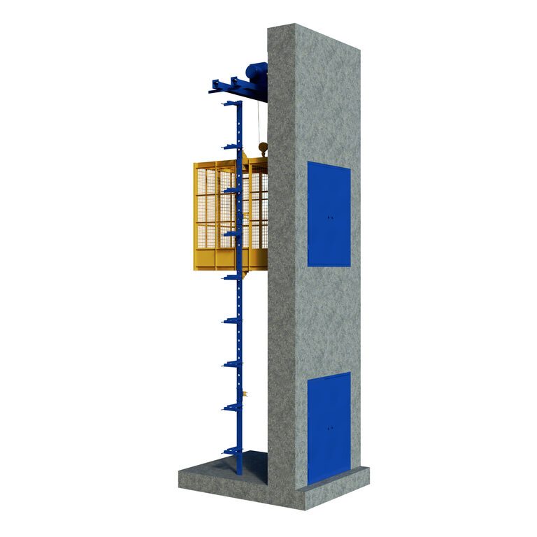 Freight elevator lift (114545) 3D model - Download 3D model Freight ...