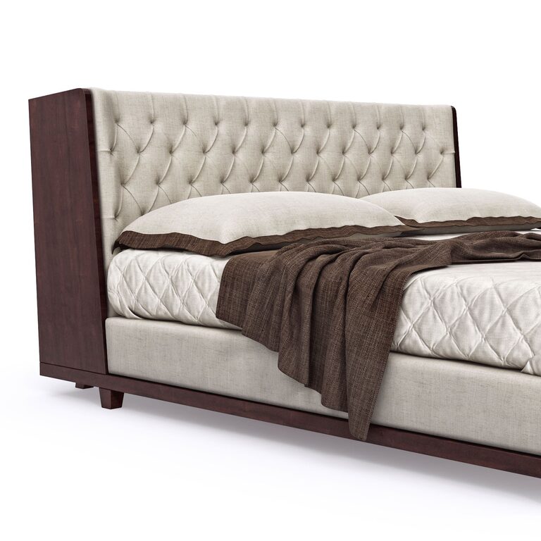 Bellavista Nisha wood tuft bed (110465) 3D model - Download 3D model ...