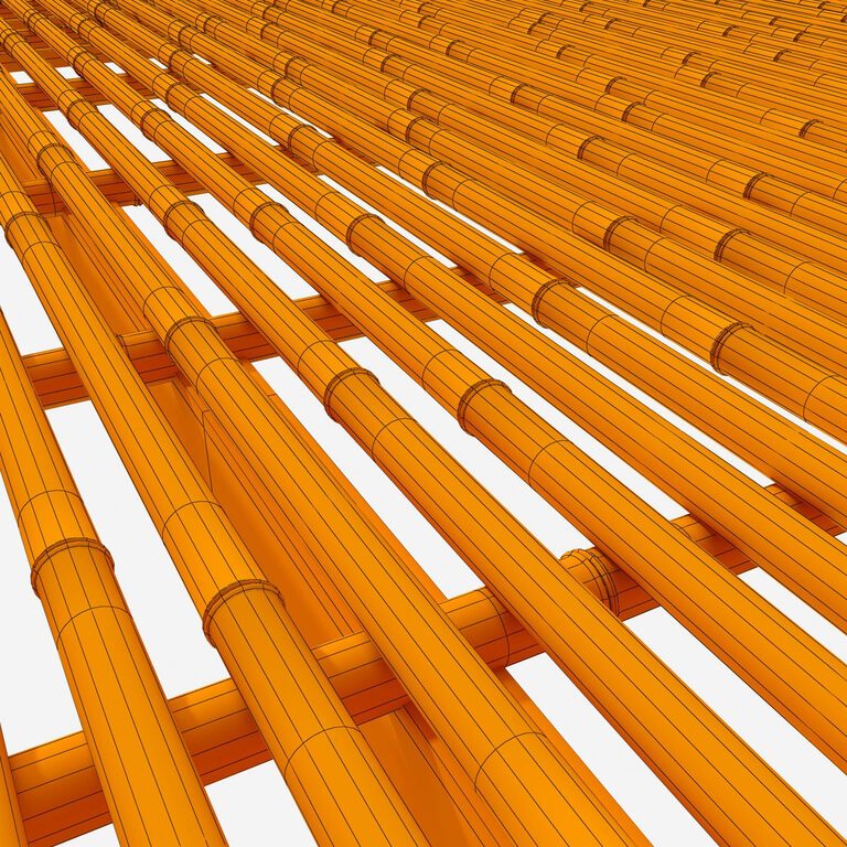 Bamboo branch decor Ceiling n22 (115323) 3D model - Download 3D model ...