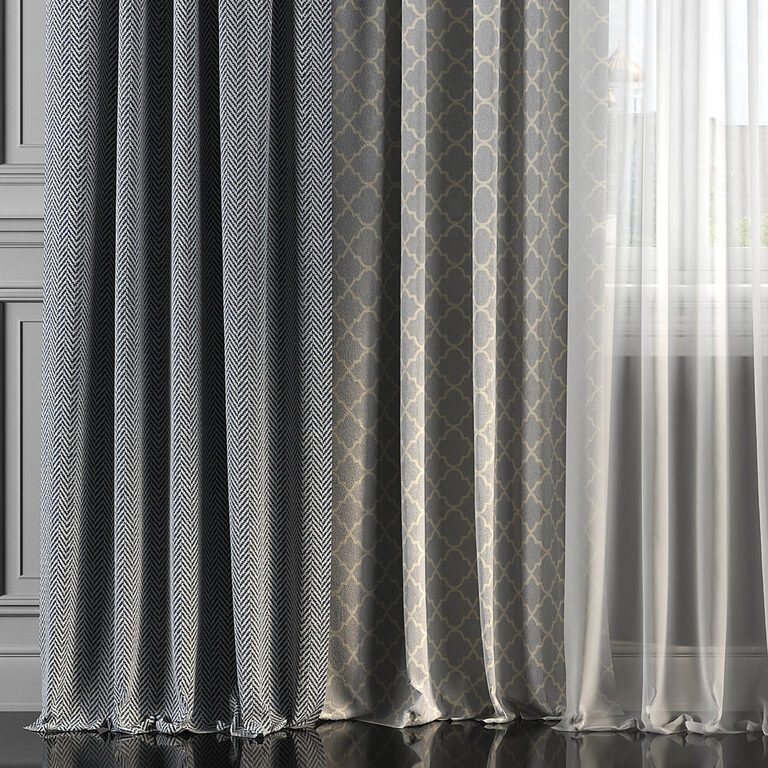 Curtain Set 150 (115456) 3D model - Download 3D model Curtain Set 150 ...