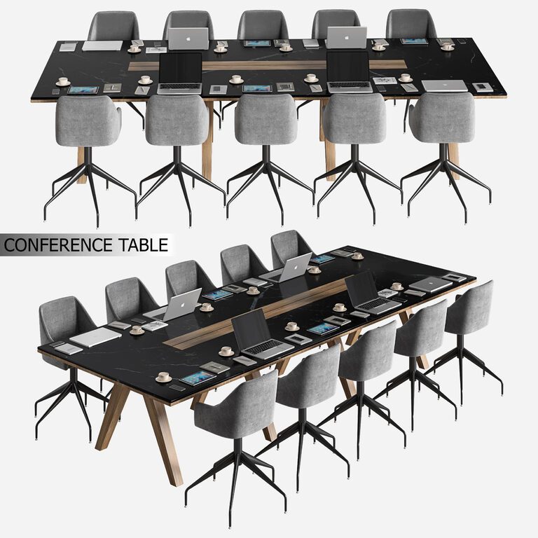 Conference table 02 (113303) 3D model - Download 3D model Conference ...