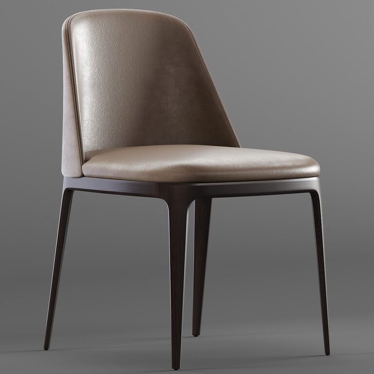 Poliform Grace Leather Chair (101049) 3D model - Download 3D model ...