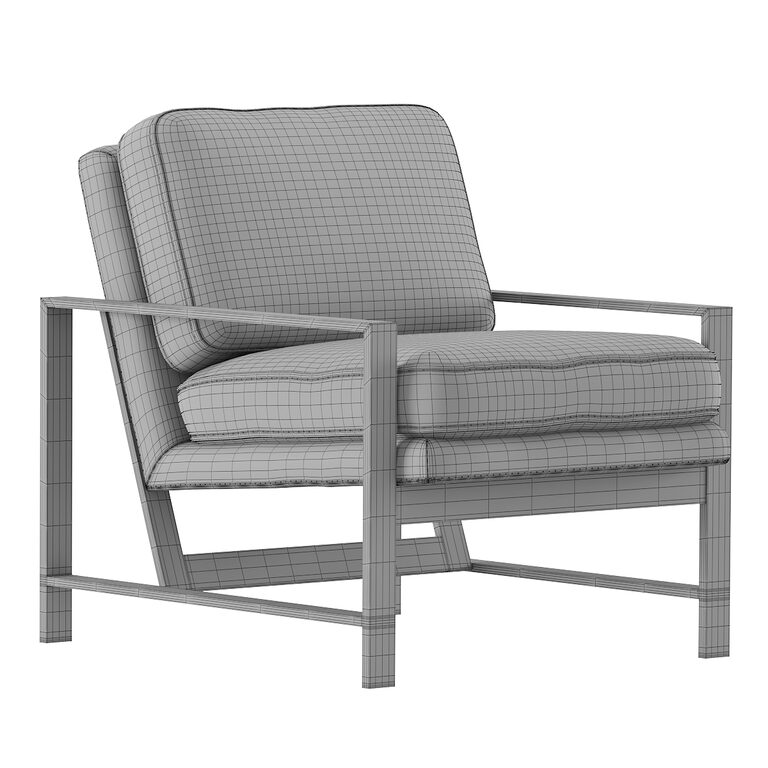 Metal Frame Upholstered armchair (101109) 3D model - Download 3D model ...