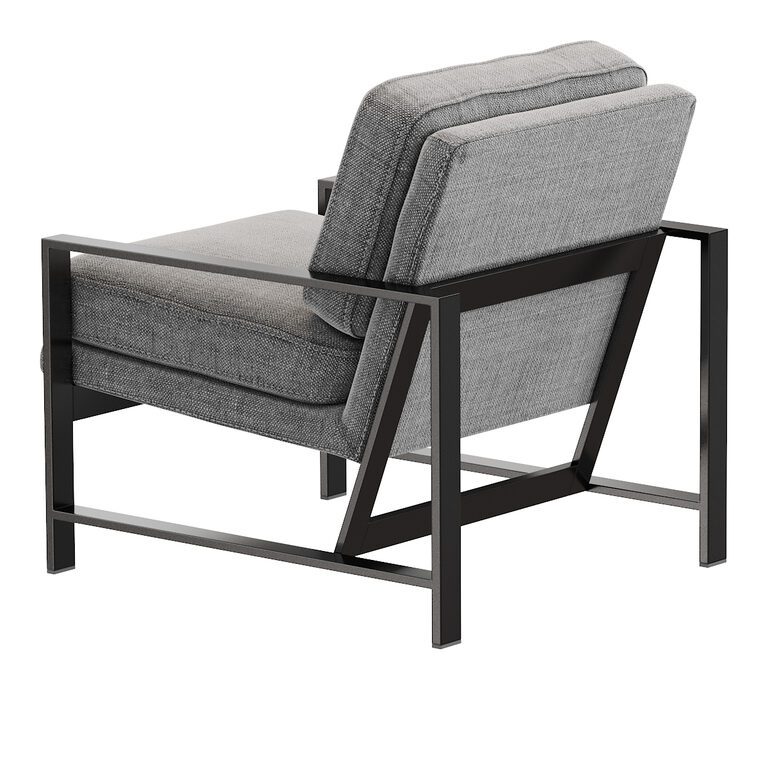 Metal Frame Upholstered armchair (101109) 3D model - Download 3D model ...