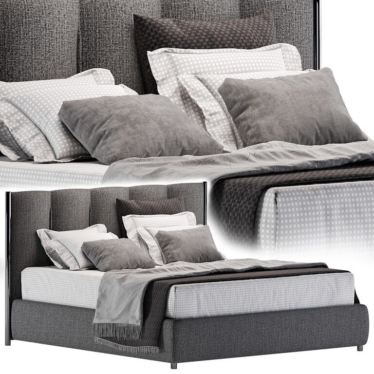 Flou bed KOI (101121) 3D model - Download 3D model Flou bed KOI (101121 ...