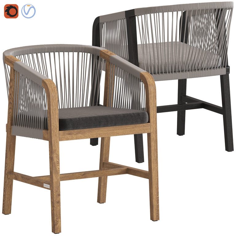 Coco Republic St Joseph Chair (102011) 3D model - Download 3D model ...