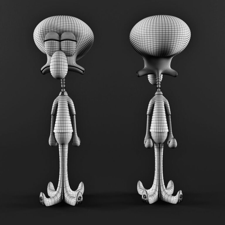 Squidward Tentacles (102043) 3D model - Download 3D model Squidward ...