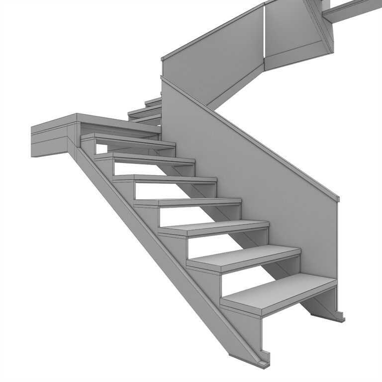 Wooden Stairs (102266) 3D model - Download 3D model Wooden Stairs ...
