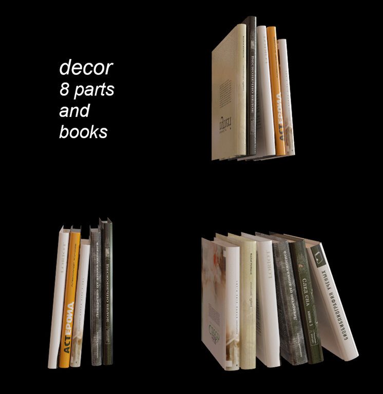 Shelf with Achica Decor (102640) 3D model - Download 3D model Shelf ...