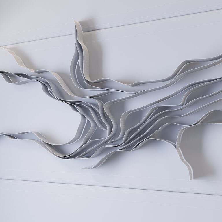 Waves Metal wall panel (104012) 3D model - Download 3D model Waves ...