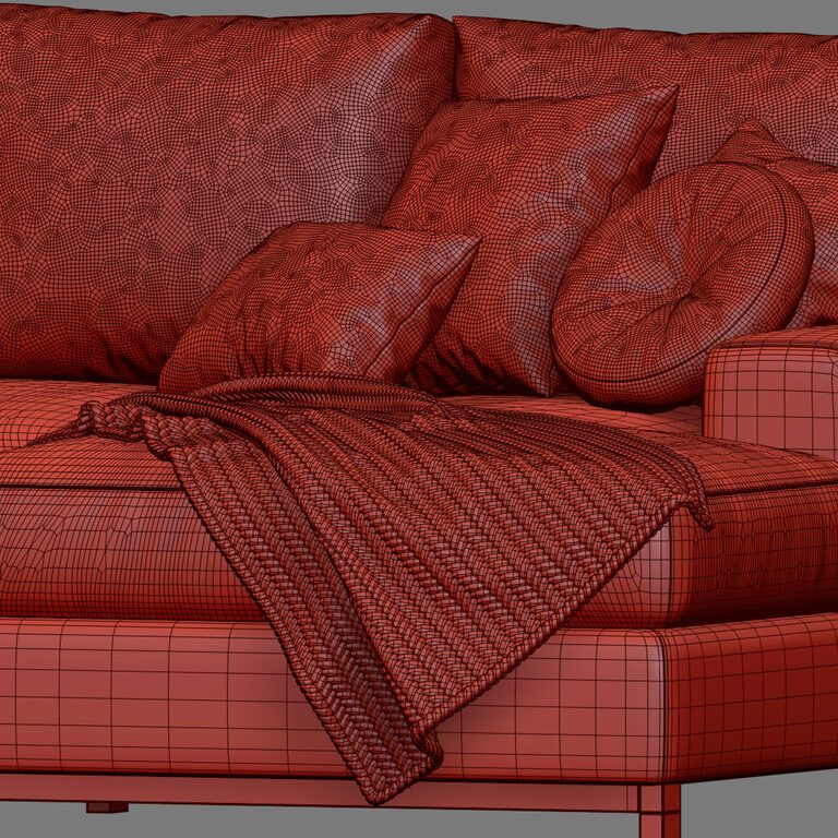 Natuzzi Leaf Sofa (105624) 3D model - Download 3D model Natuzzi Leaf ...