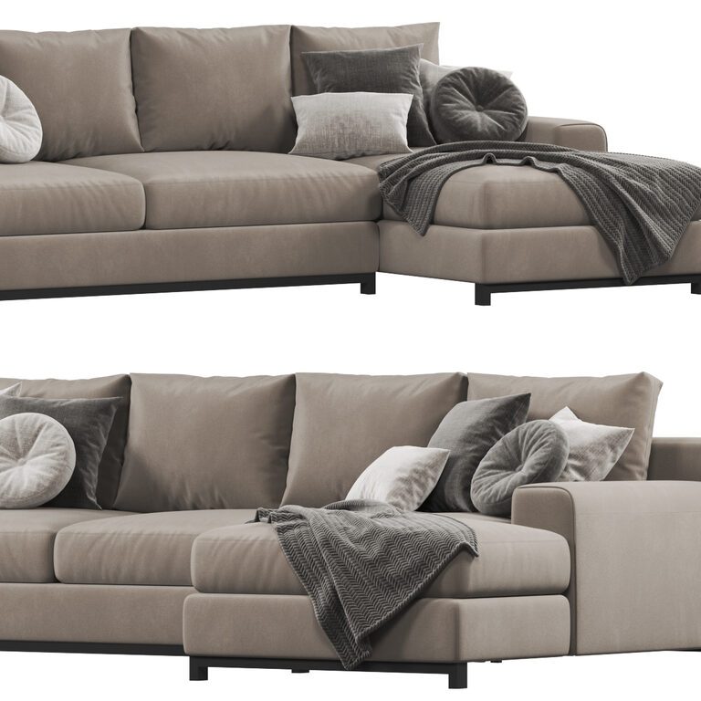 Natuzzi Leaf Sofa (105624) 3D model - Download 3D model Natuzzi Leaf ...