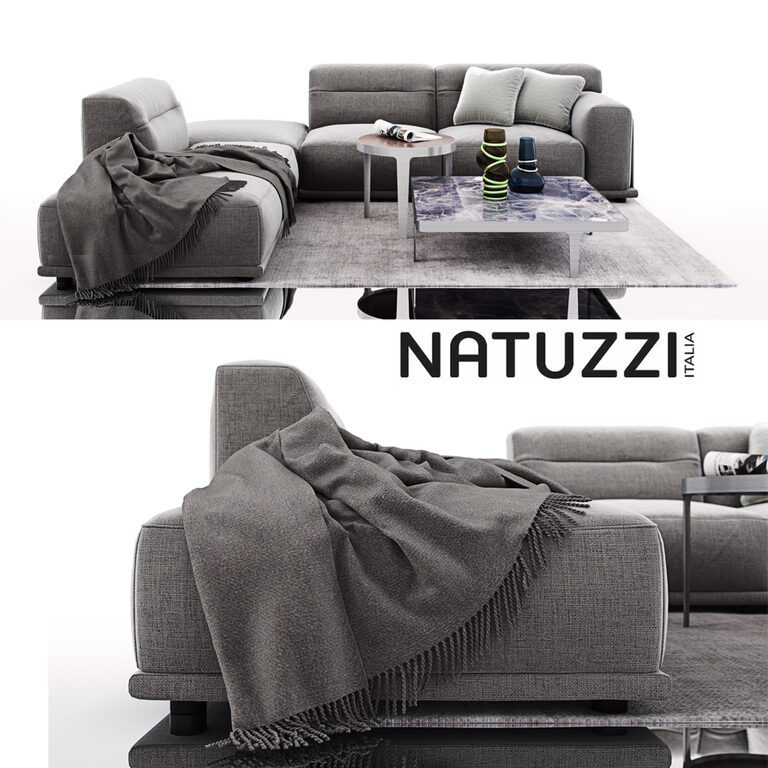 Natuzzi Dorian Sofa (105749) 3D model - Download 3D model Natuzzi ...