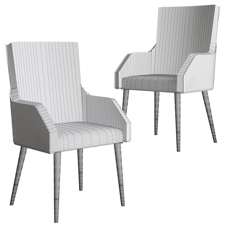 Capital Collection MADAME chair with armrests (105769) 3D model ...