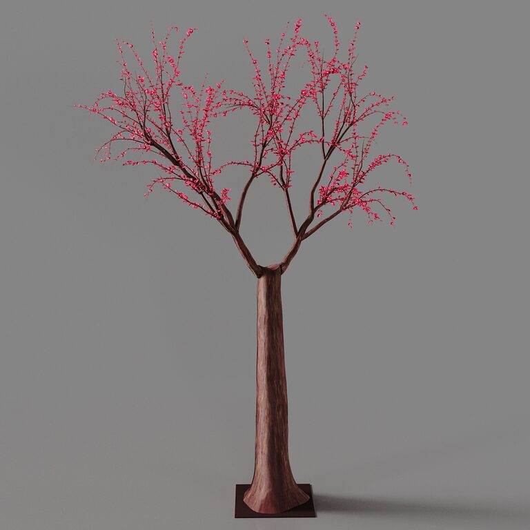 OSAKA red artificial cherry tree (105956) 3D model - Download 3D model ...