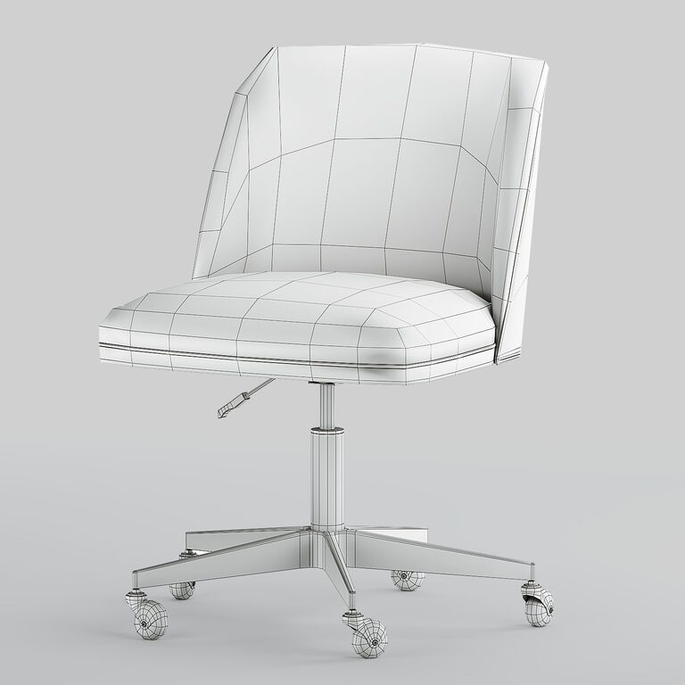 Rh ALESSA Desk Chair (106197) 3D model - Download 3D model Rh ALESSA ...