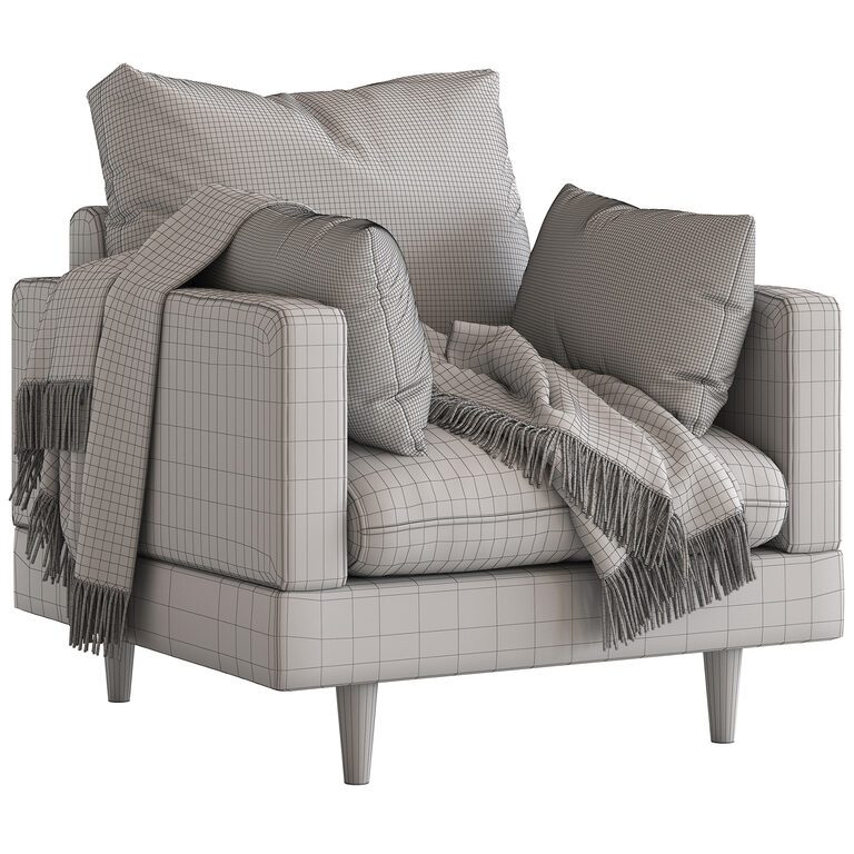Temple & Webster Silas Armchair with Cushions (106389) 3D model ...