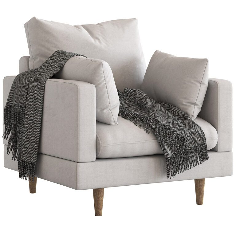 Temple & Webster Silas Armchair with Cushions (106389) 3D model ...