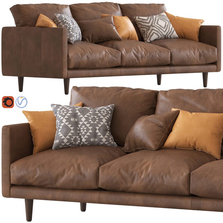 Temple Webseter Carson 3 Seater Sofa (106398) 3D model - Download 3D ...