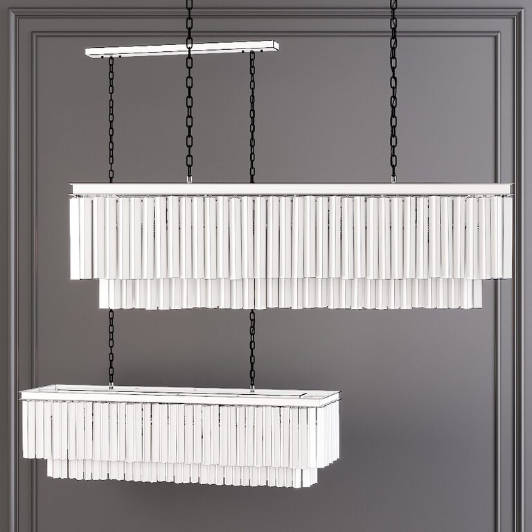 1920S ODEON SMOKE GLASS FRINGE RECTANGULAR CHANDELIER 49 (106778) 3D ...