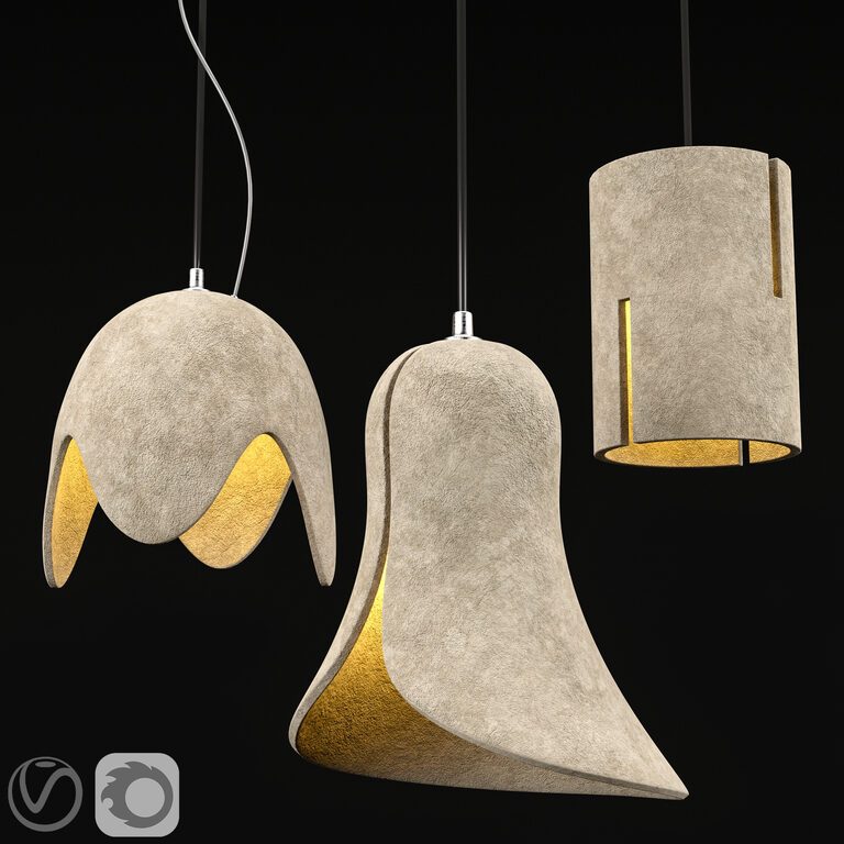 Concrete light set (107069) 3D model - Download 3D model Concrete light ...