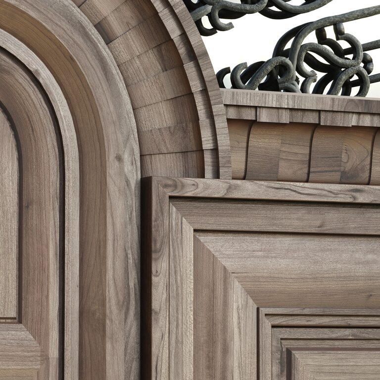 Luxury Entrance Portal (facade And Door) (107164) 3D model - Download ...