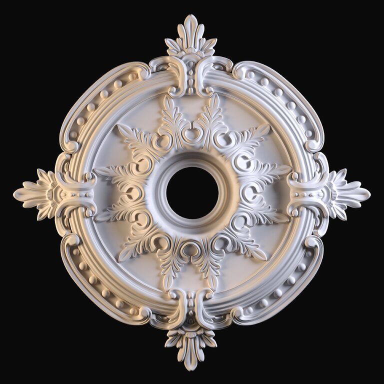 Decorative Ceiling Medallion (108003) 3D model - Download 3D model ...