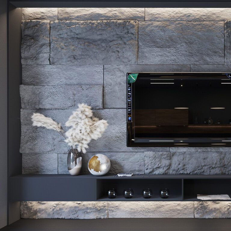 Stone tv wall (108439) 3D model - Download 3D model Stone tv wall ...