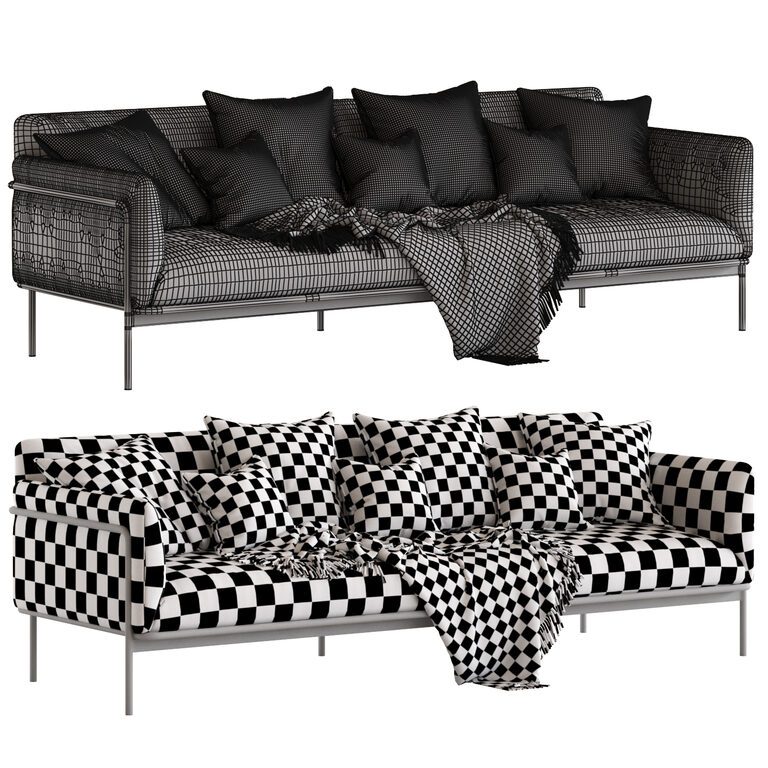 Globewest Natadora Scribe 3 Seater Sofa (108738) 3D model - Download 3D ...