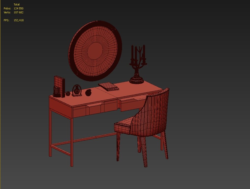 DRESSING TABLE SET 1 (116319) 3D model - Download 3D model DRESSING ...